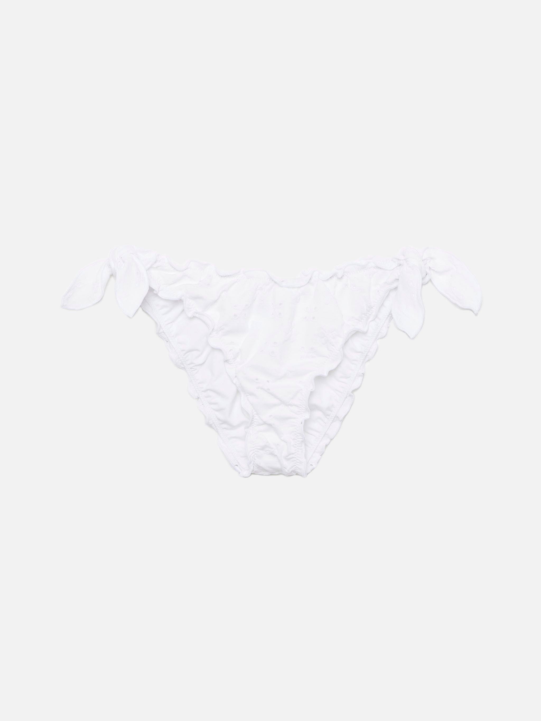 Moon white Sangallo lace classic swim briefs – MC2 Saint Barth