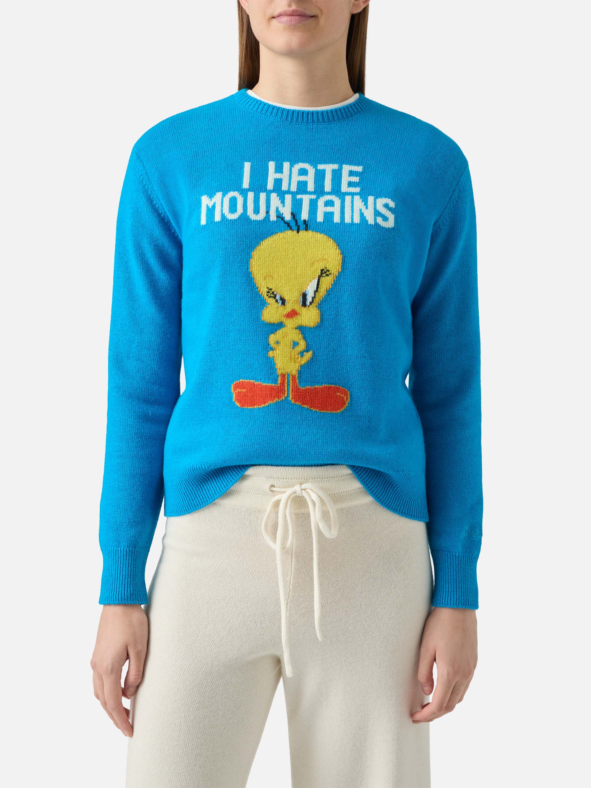 New Queen crewneck in grey with Tweety jacquard | WARNER BROS. SPECIAL ...