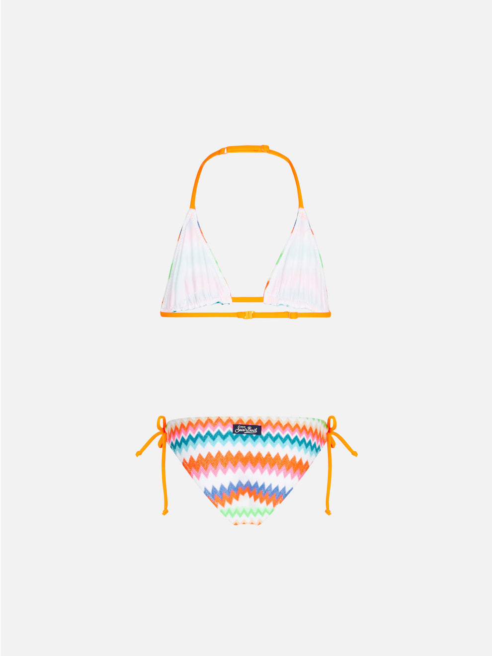 Girl triangle bikini with multicolor pattern – MC2 Saint Barth