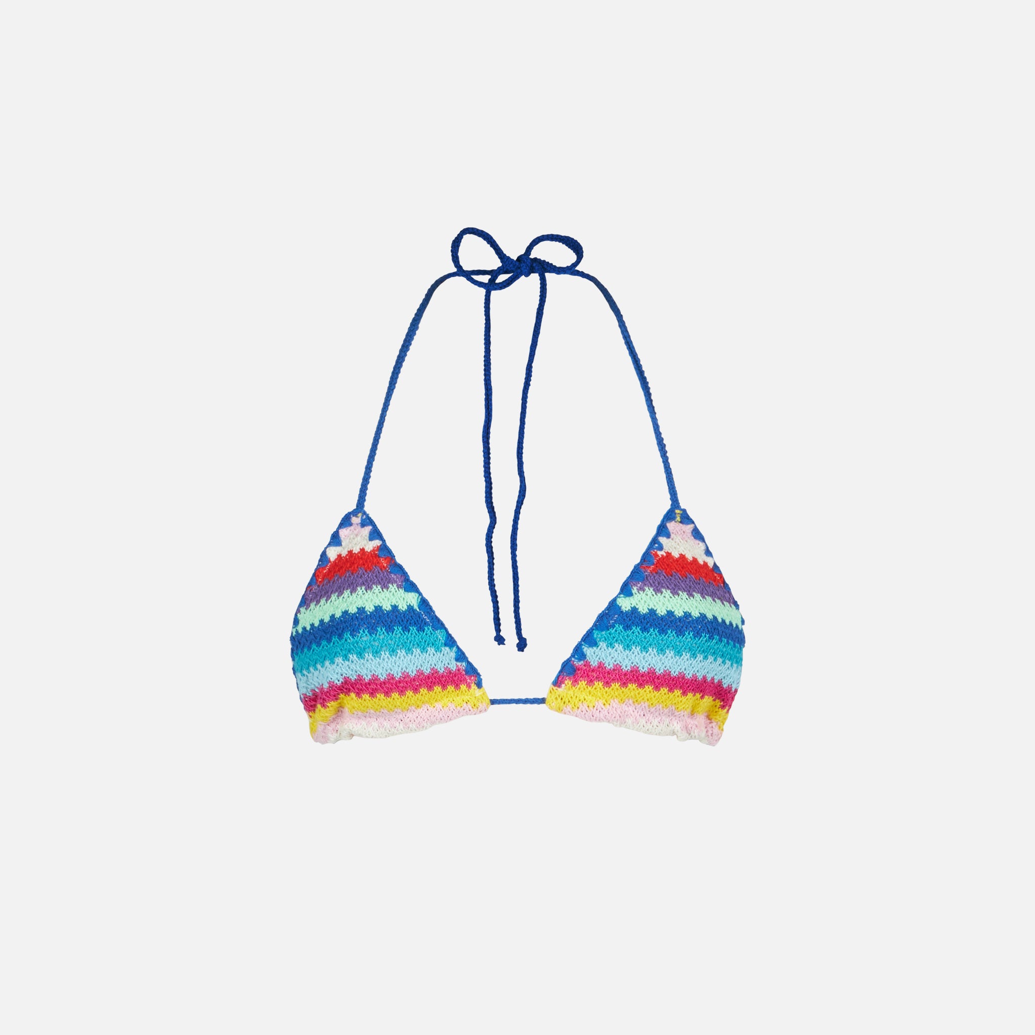 Woman crochet triangle top swimsuit with multicolor stripes – MC2 Saint ...